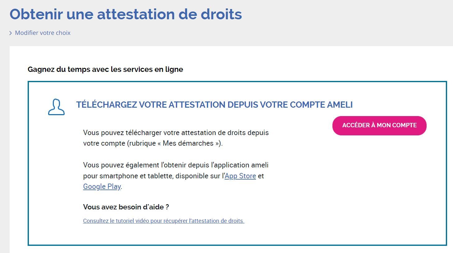 Attestation De Droit Ameli
